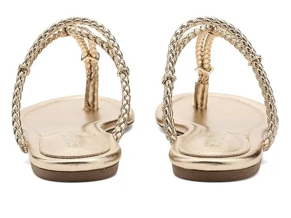 Schutz Cordelia Flat Sandals - Silver