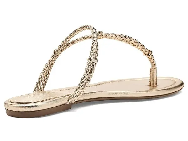 Schutz Cordelia Flat Sandals - Silver