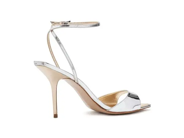 Schutz Elodie Buckle Stiletto Sandals - Silver