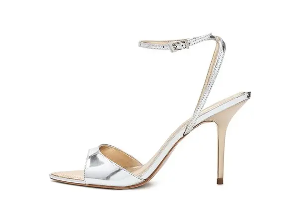 Schutz Elodie Buckle Stiletto Sandals - Silver