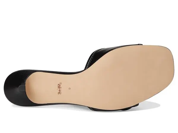 COACH Margot Sandals With Signature Jacquard Detailing And Buckle Accent - Black