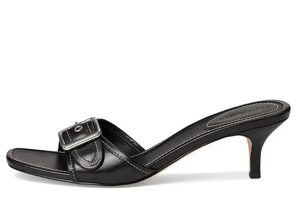 COACH Margot Sandals With Signature Jacquard Detailing And Buckle Accent - Black