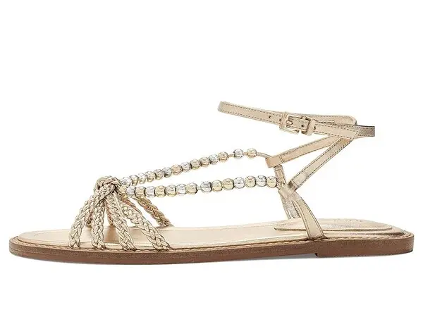 Schutz Adele Glam Flat Sandals - Silver