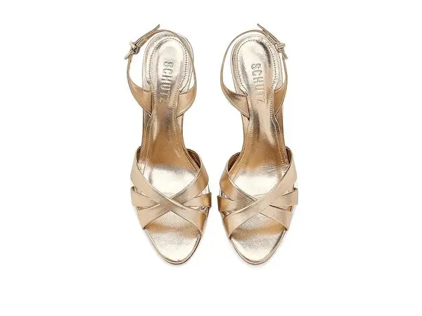Schutz Keefa Sling Buckle Stiletto Sandals - Silver