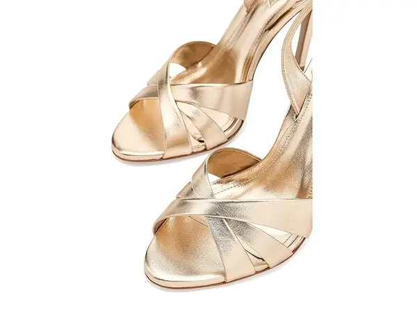 Schutz Keefa Sling Buckle Stiletto Sandals - Silver