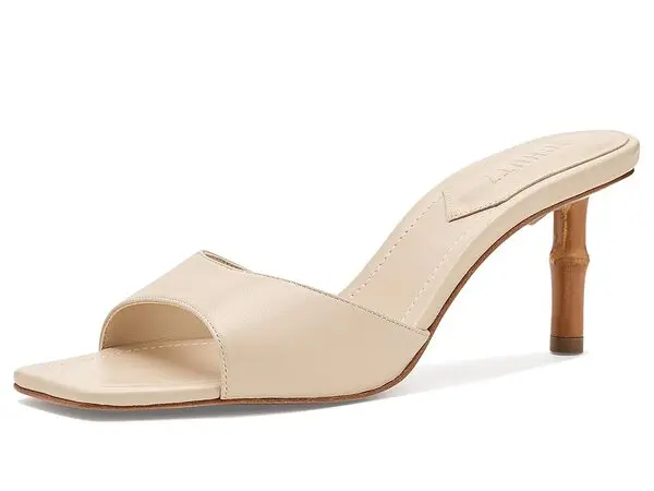 Schutz Leena Bamboo Stiletto Sandals - Bone