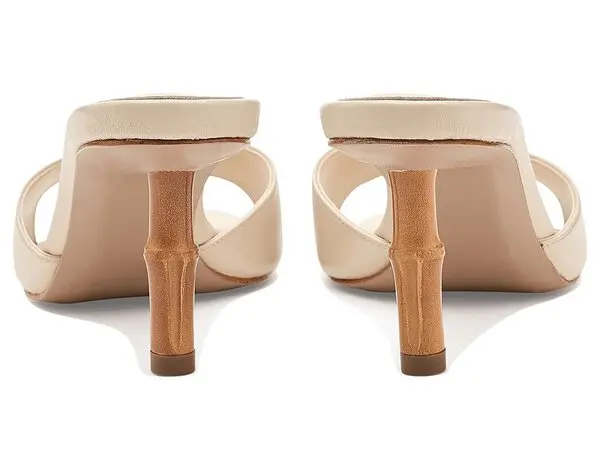 Schutz Leena Bamboo Stiletto Sandals - Bone