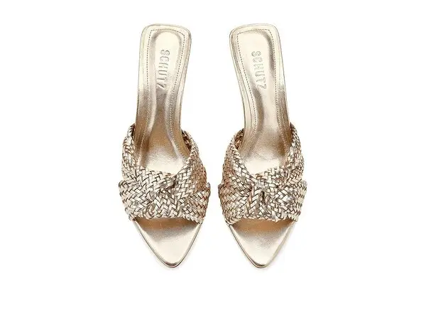 Schutz Marbella Stiletto Sandals - Silver