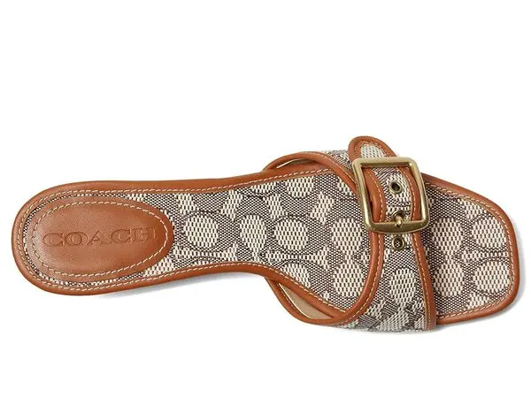 COACH Margot Jacquard High Heel Sandals - Gray