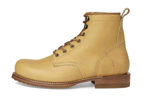 THE FRYE COMPANY Hudson Plain Toe Lace-up Workboots - Yellow