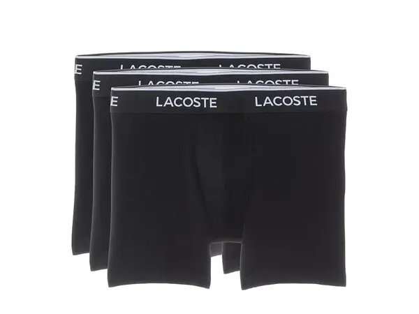 Lacoste Cotton Stretch Essentials Boxer Briefs 3-pack Underwear - Black