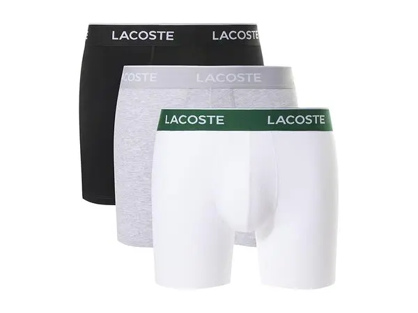 Lacoste Cotton Stretch Essentials Boxer Briefs 3-pack Underwear - Gray