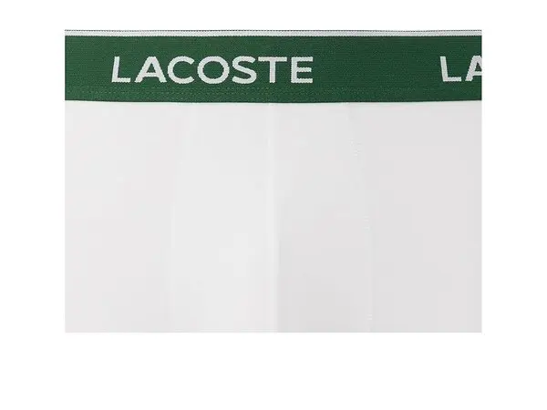 Lacoste Cotton Stretch Essentials Boxer Briefs 3-pack Underwear /white/grey Chine - Gray