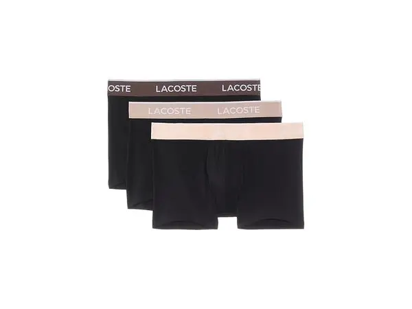 Lacoste Cotton Stretch Essentials Trunks 3-pack Underwear /white/gray - Multi