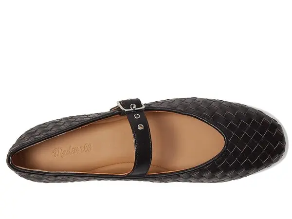 Madewell The Remy Mary Jane Flat In Woven Leather