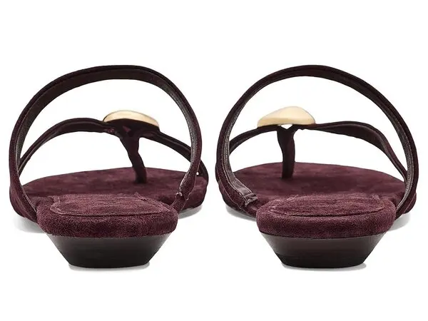 Madewell The Mila Organic Hardware Thong Sandal In Suede - Brown