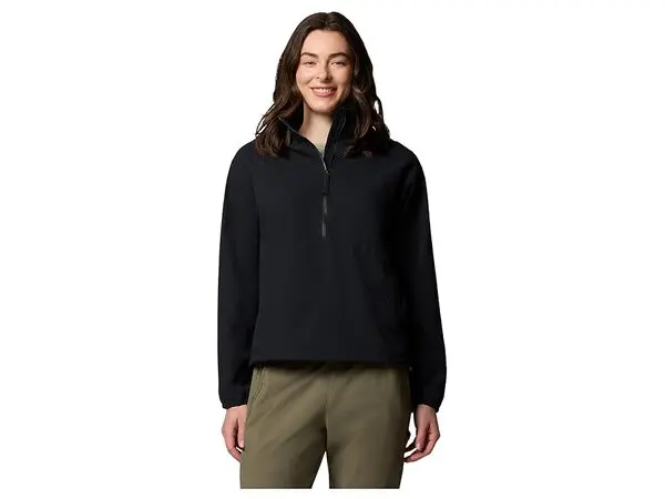 Columbia Half Zip Mock Neck Long Sleeve Top - Black