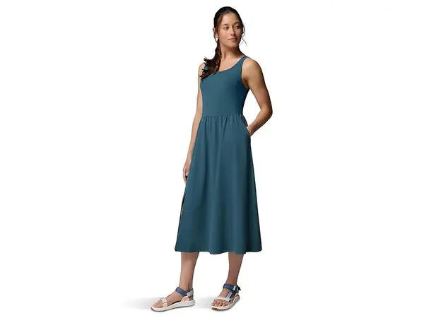 Columbia Pinetown Canyon Rib Dress Sleeveless Midi Dress - Blue
