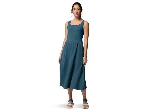 Columbia Pinetown Canyon Rib Dress Sleeveless Midi Dress - Blue