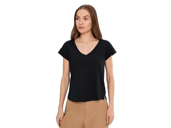 Columbia V-neck Short Sleeve Tee - Black