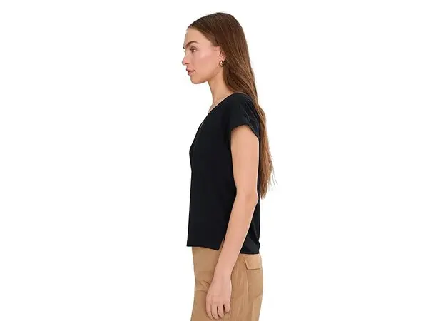 Columbia V-neck Short Sleeve Tee - Black