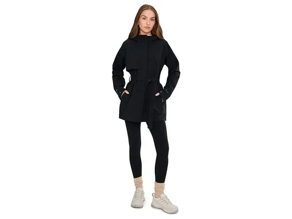 Columbia Belted Hooded Waterproof Jacket - Black