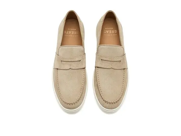 Greats Paros Suede Penny Loafer - Bone