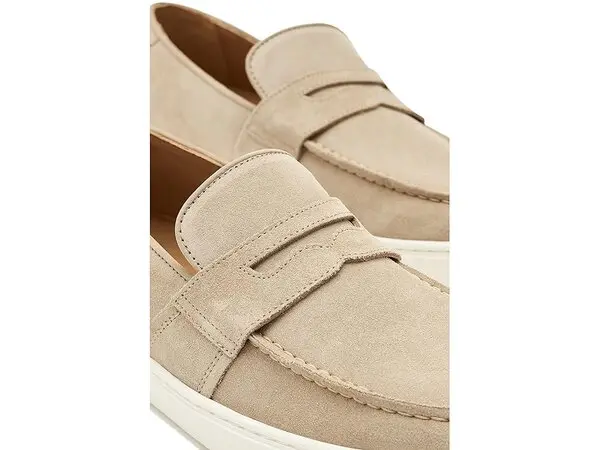 Greats Paros Suede Penny Loafer - Bone