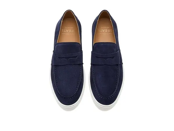 Greats Paros Suede Penny Loafer - Navy