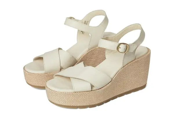 Sorel Sunpeak Wedge Ankle Strap Sandals - Bone