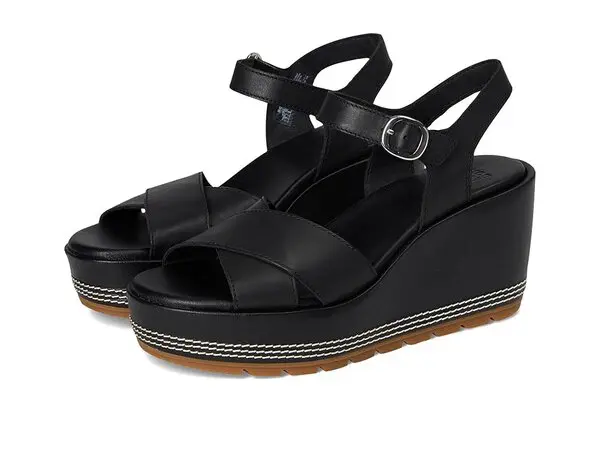 Sorel Sunpeak Wedge Ankle Strap Sandals - Brown