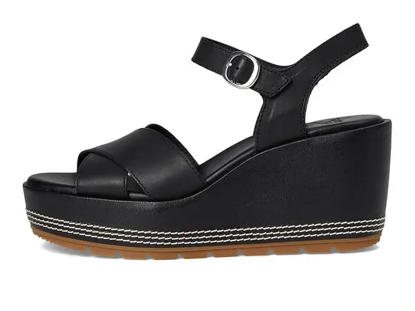 Sorel Sunpeak Wedge Ankle Strap Sandals - Brown