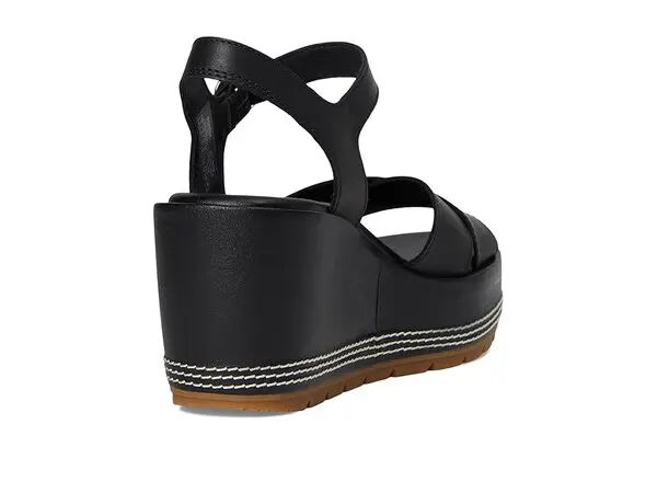 Sorel Sunpeak Wedge Ankle Strap Sandals - Brown
