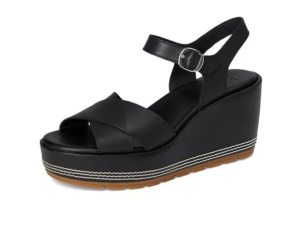 Sorel Sunpeak Wedge Ankle Strap Sandals - Brown