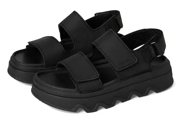 Sorel Kinetic Sunchase Ankle Strap Sandals - Black