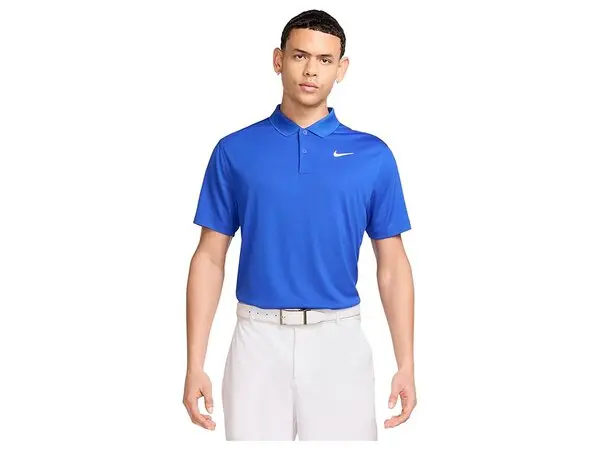 Nike Dri-fit Victory Solid Golf Polo Clothing Wolf Grey - Blue