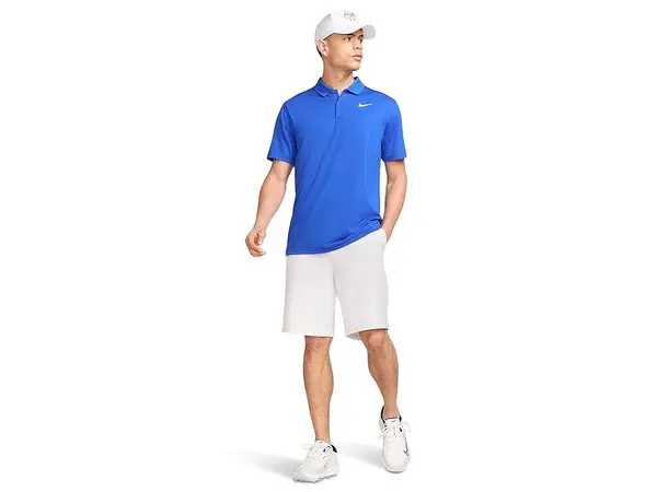Nike Dri-fit Victory Solid Golf Polo Clothing Wolf Grey - Blue