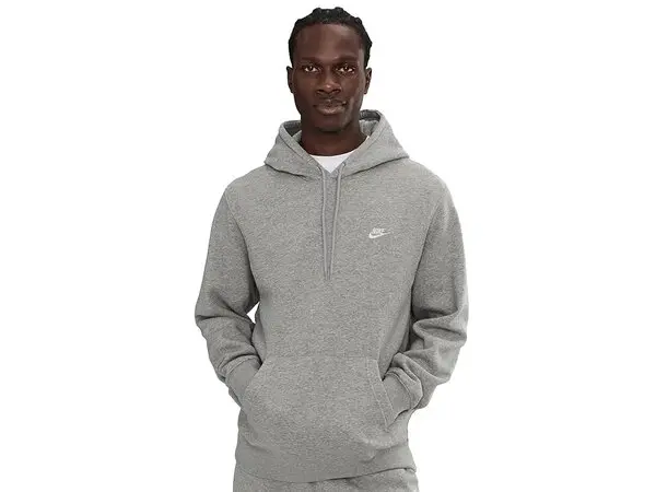 Nike Club Fleece Pullover Hoodie - Gray