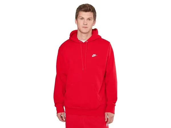 Nike Club Fleece Pullover Hoodie - Red