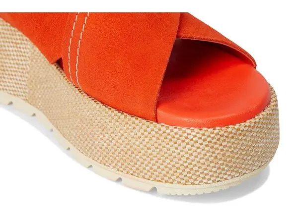 Sorel Sunpeak Platform Slide Sandals - Red