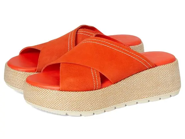 Sorel Sunpeak Platform Slide Sandals - Red