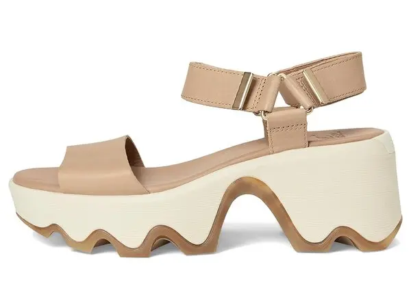 Sorel Kinetic Aura Y-strap Platform Sandals - Brown