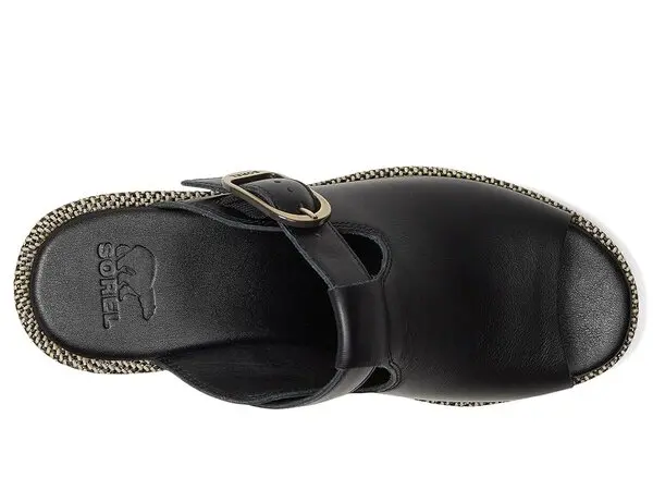 Sorel Sunpeak Wedge Slide Sandals - Black