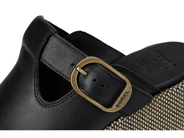 Sorel Sunpeak Wedge Slide Sandals - Black