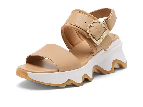 Sorel Kinetic Impact Wedge Sandals - Beige
