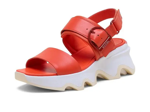 Sorel Kinetic Impact Wedge Sandals - Red