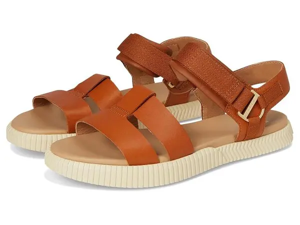 Sorel Ona Ave Ankle Strap Flat Sandals - Brown