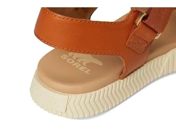 Sorel Ona Ave Ankle Strap Flat Sandals - Brown