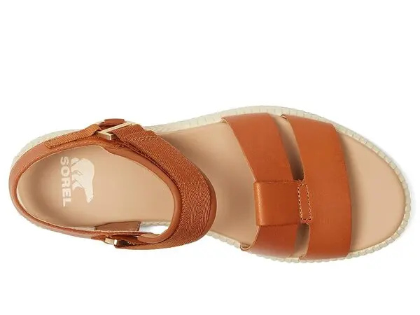 Sorel Ona Ave Ankle Strap Flat Sandals - Brown
