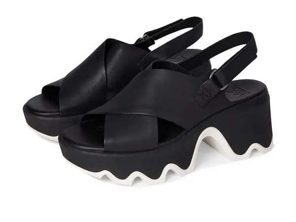 Sorel Kinetic Aura Slingback Platform Sandals - Black